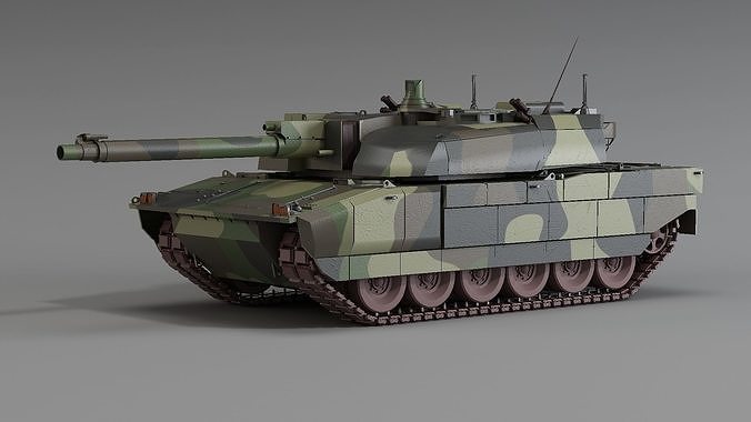 Amx-56 main tank AMX-56 Leclerc Tank tracked combat vehicle 3D model ...