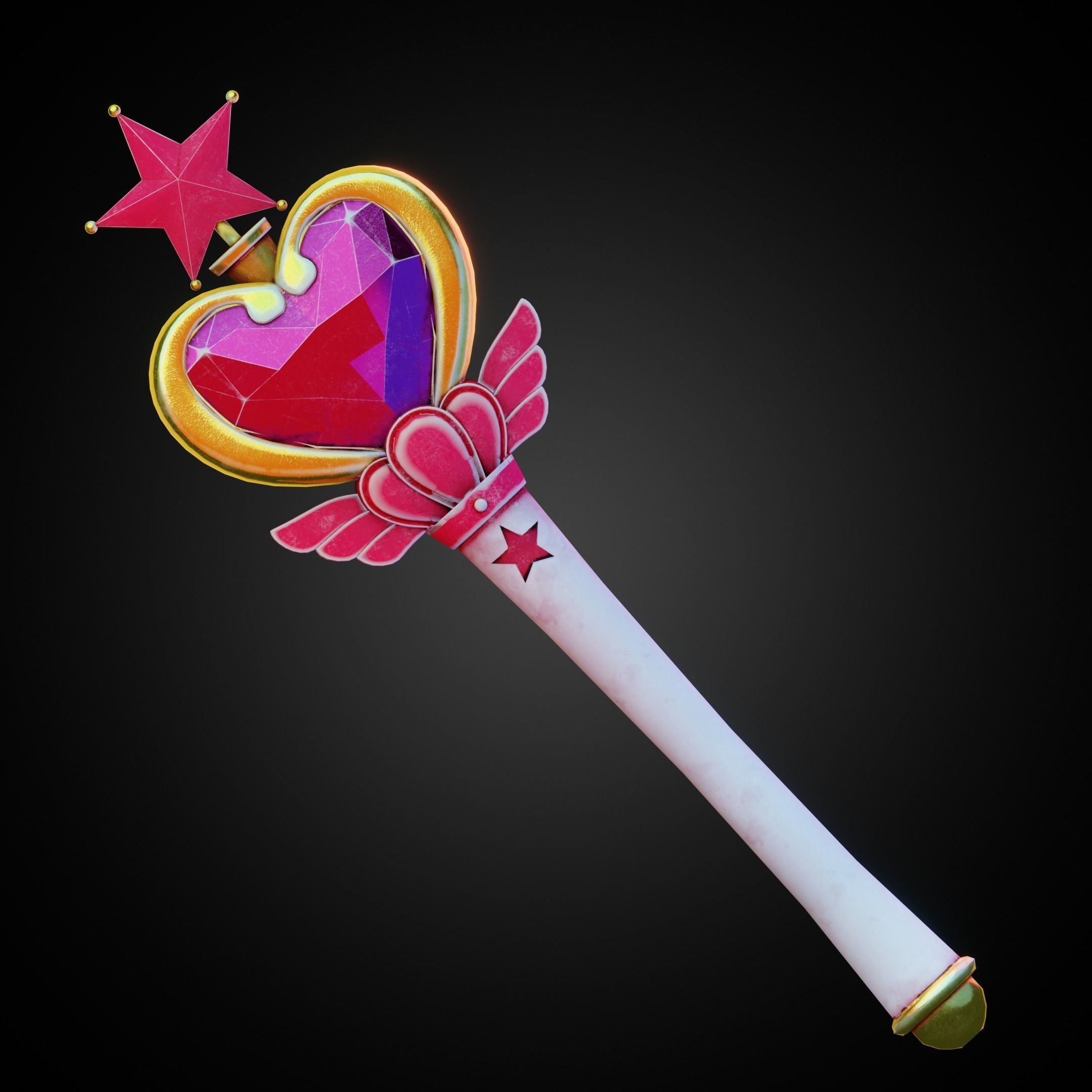 Sailor Moon Pink Moon Rod for Cosplay 3D model 3D printable | CGTrader