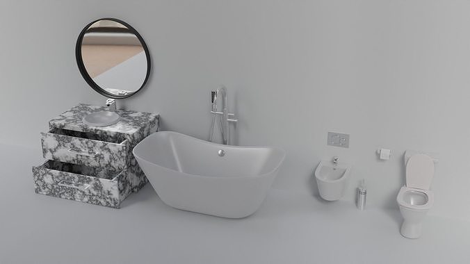 3D Sanitary ware and bathroom furniture model 3D model | CGTrader