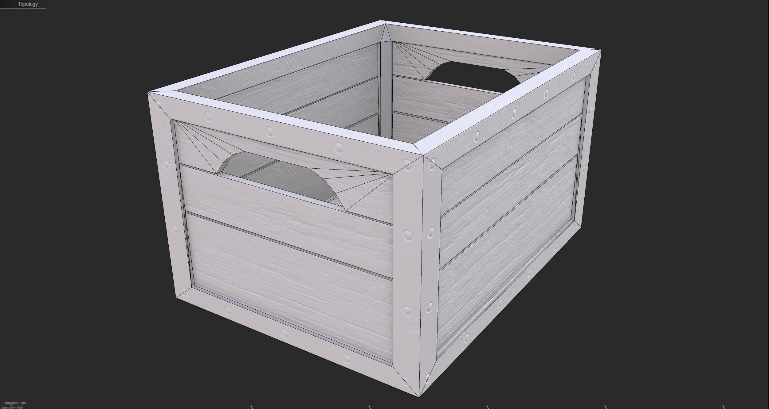 3D model Crate- low-poly game ready modell VR / AR / low-poly | CGTrader