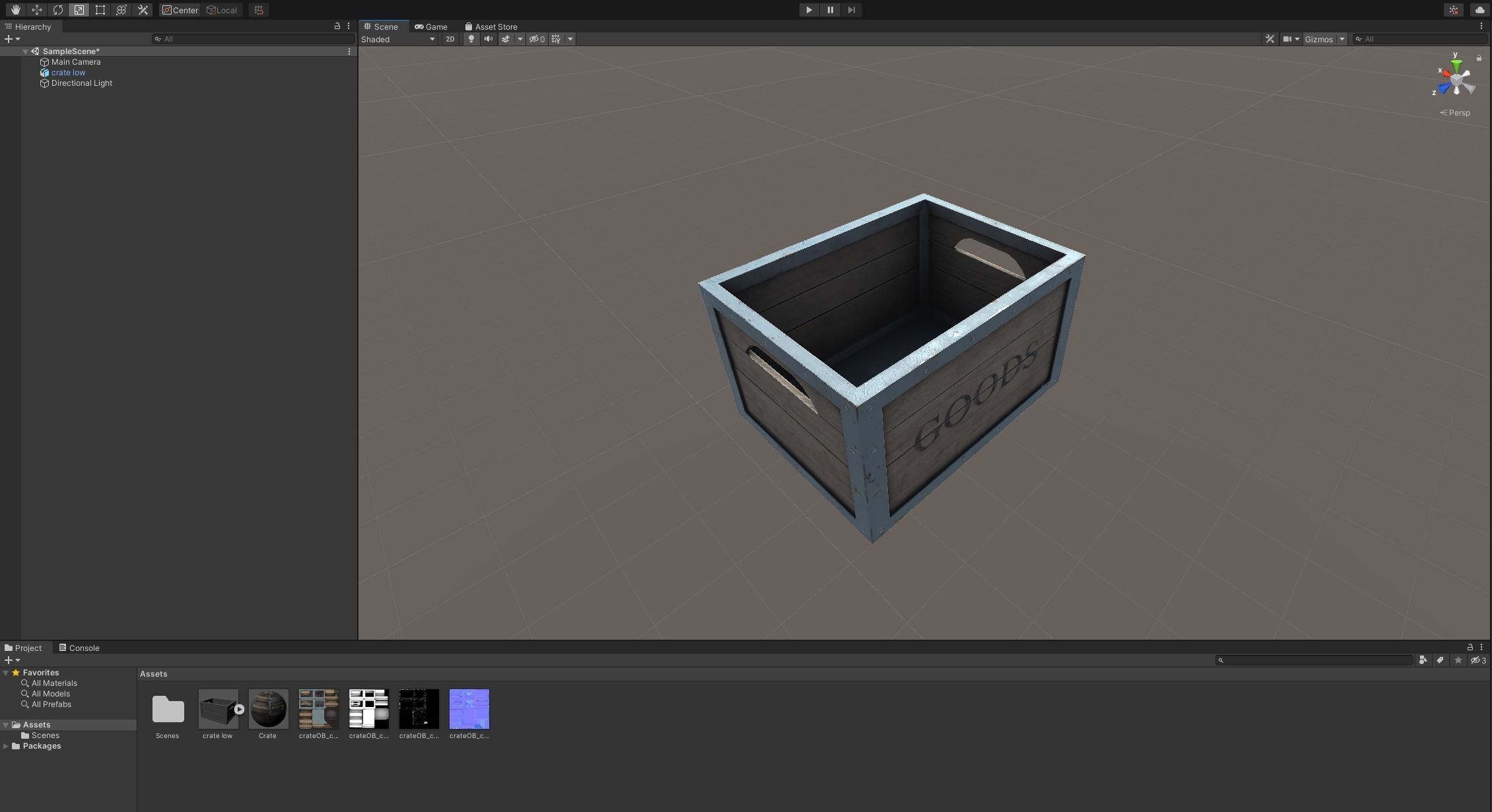 3D model Crate- low-poly game ready modell VR / AR / low-poly | CGTrader