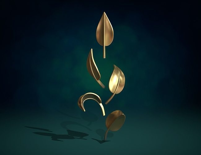 Five Leaves 3D model 3D printable | CGTrader