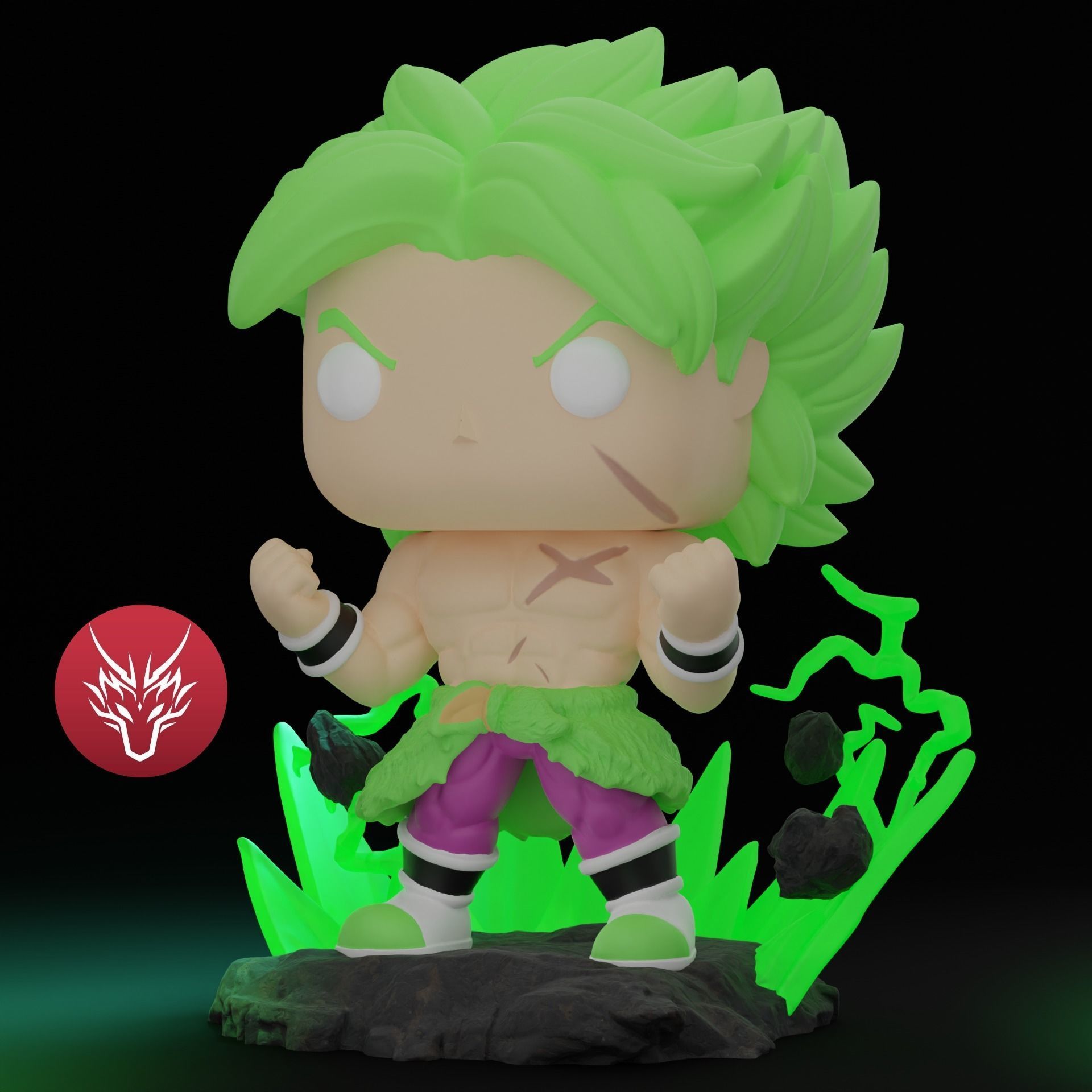 Broly Legendary Super Saiyan Dragon Ball Super Custom Funko Pop 3D ...