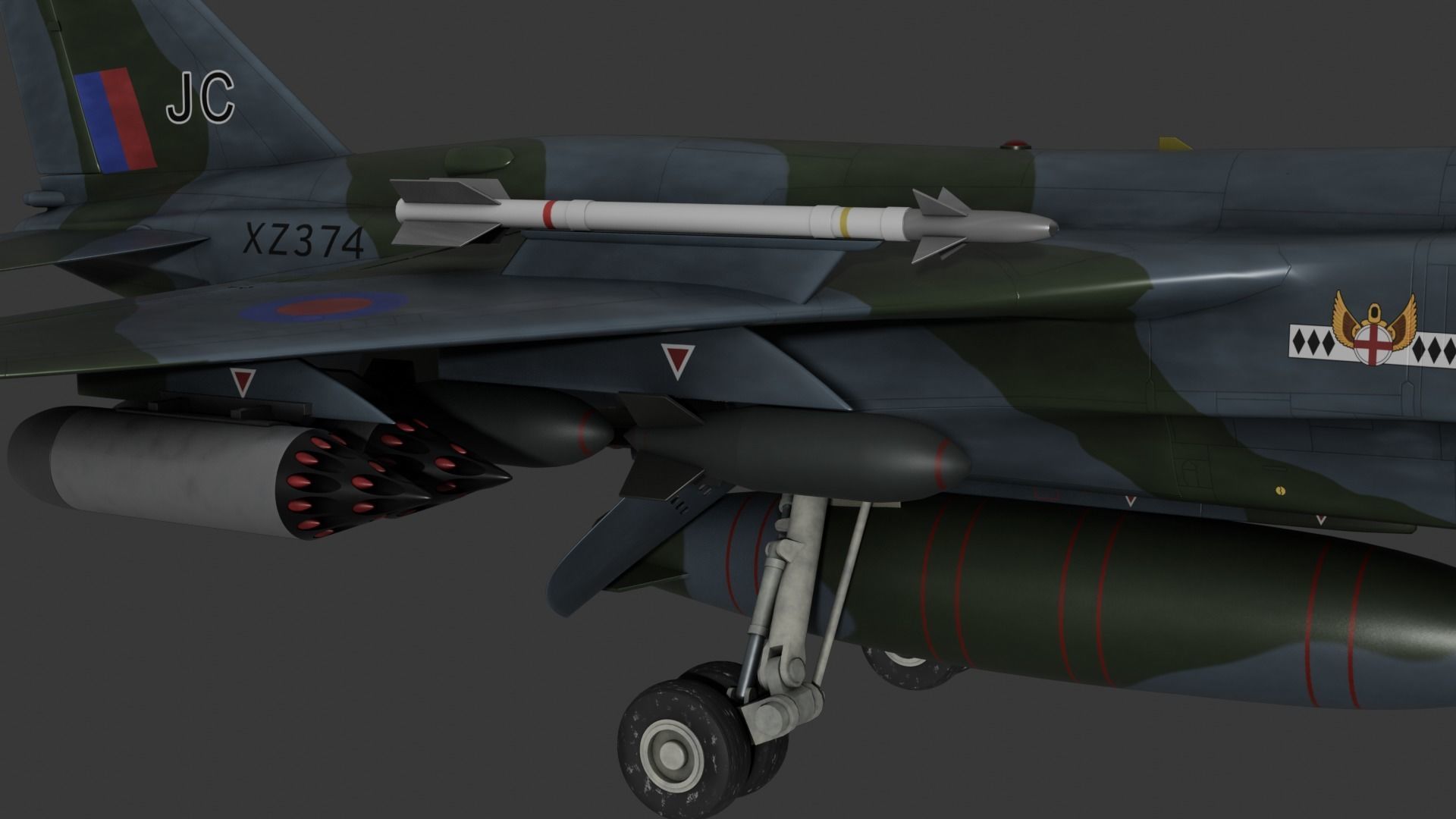 Sepecat Jaguar GR3 3D model 3D model rigged | CGTrader