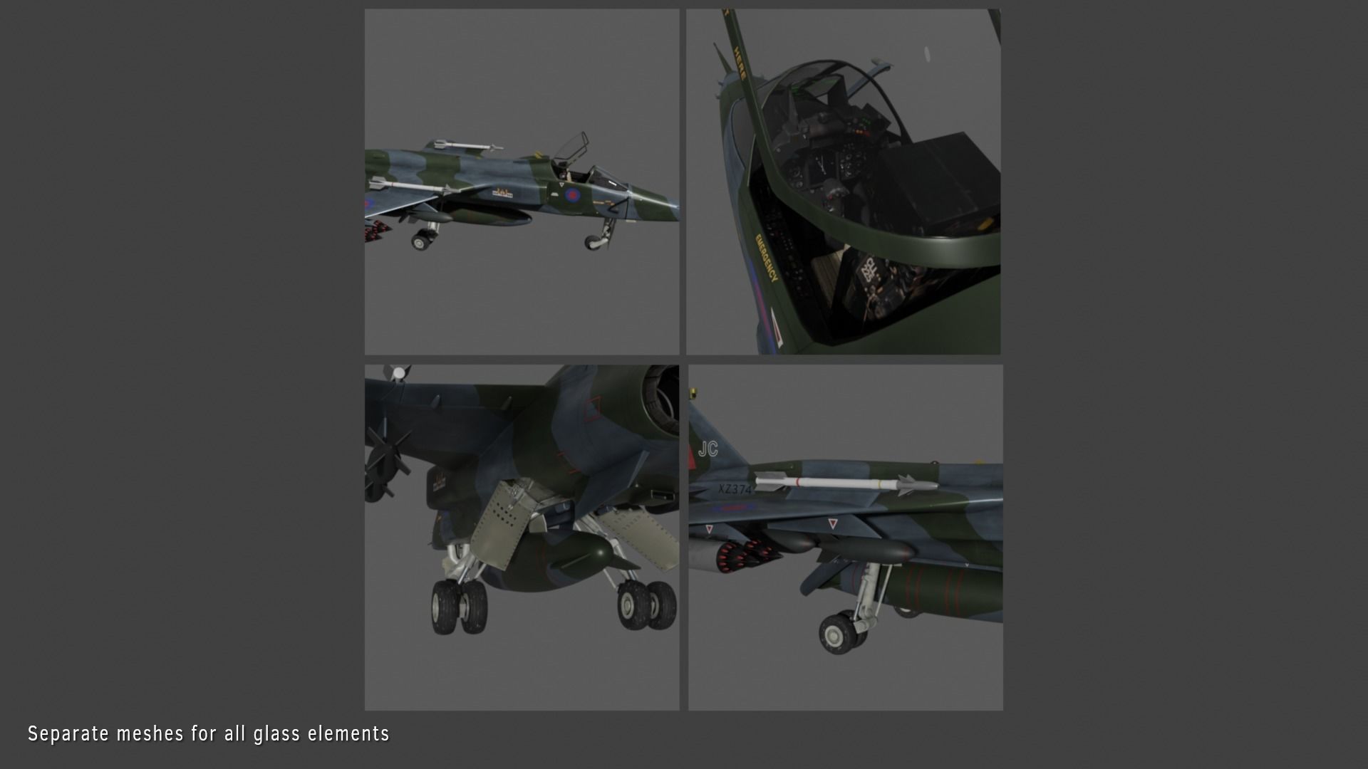 Sepecat Jaguar GR3 3D model 3D model rigged | CGTrader