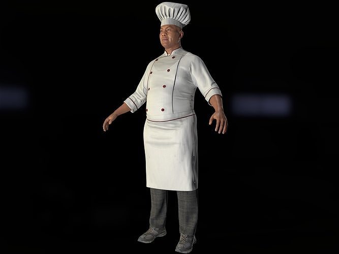 Master Chef with High-Quality 3D Models 3D model animated rigged | CGTrader