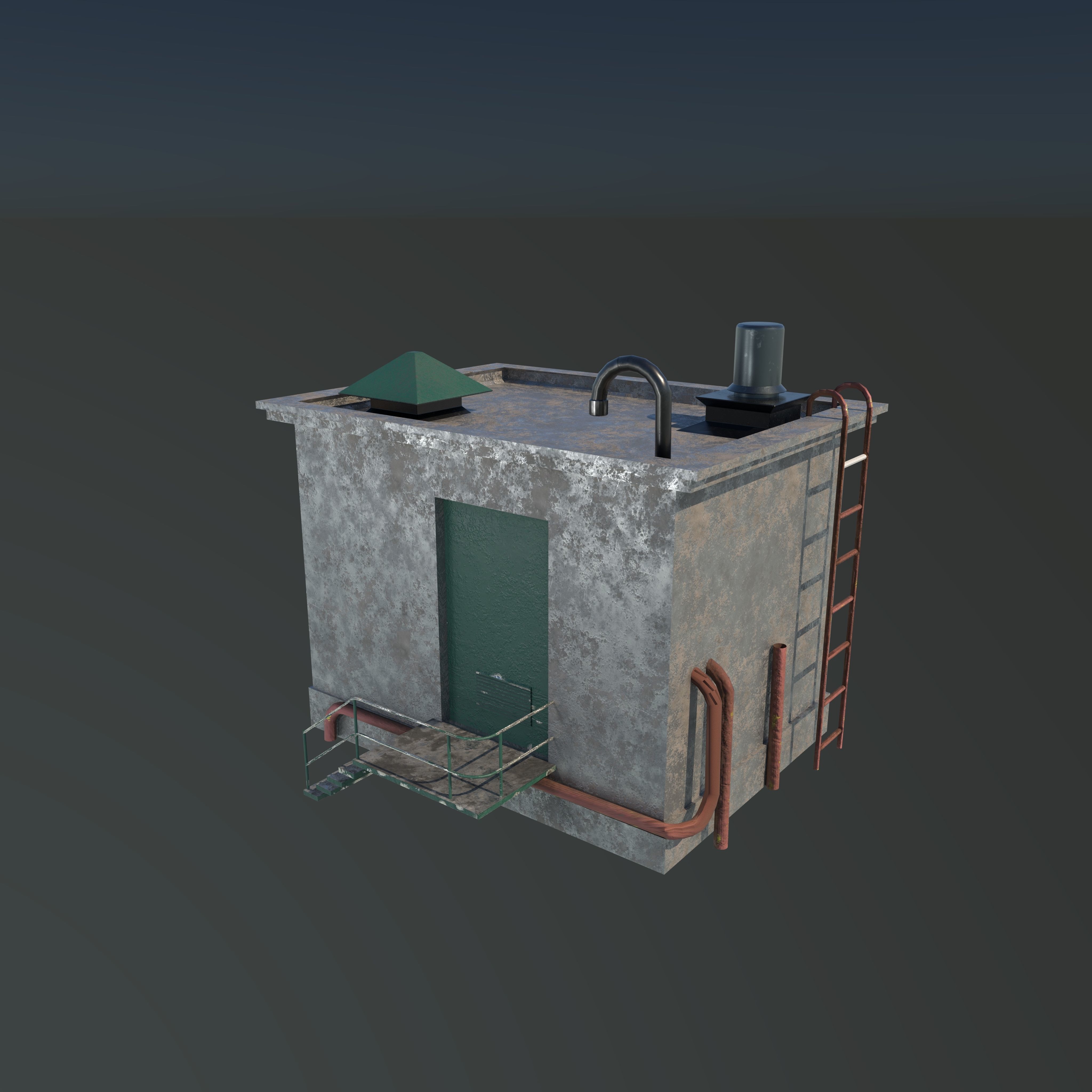 3D model Rooftop Building VR / AR / low-poly | CGTrader