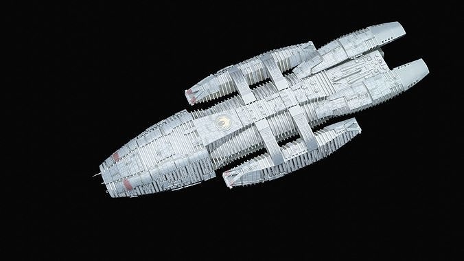 3D model Battlestar Galactica Spacecraft VR / AR / low-poly | CGTrader