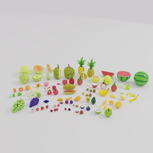 3D model Low Poly Fruit VR / AR / low-poly | CGTrader