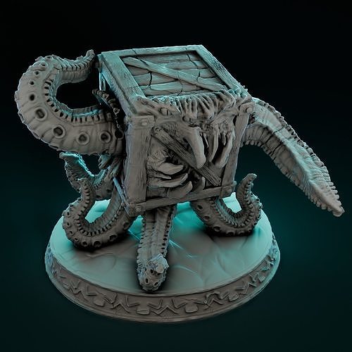 Mimic monster - crate 3D model 3D printable | CGTrader