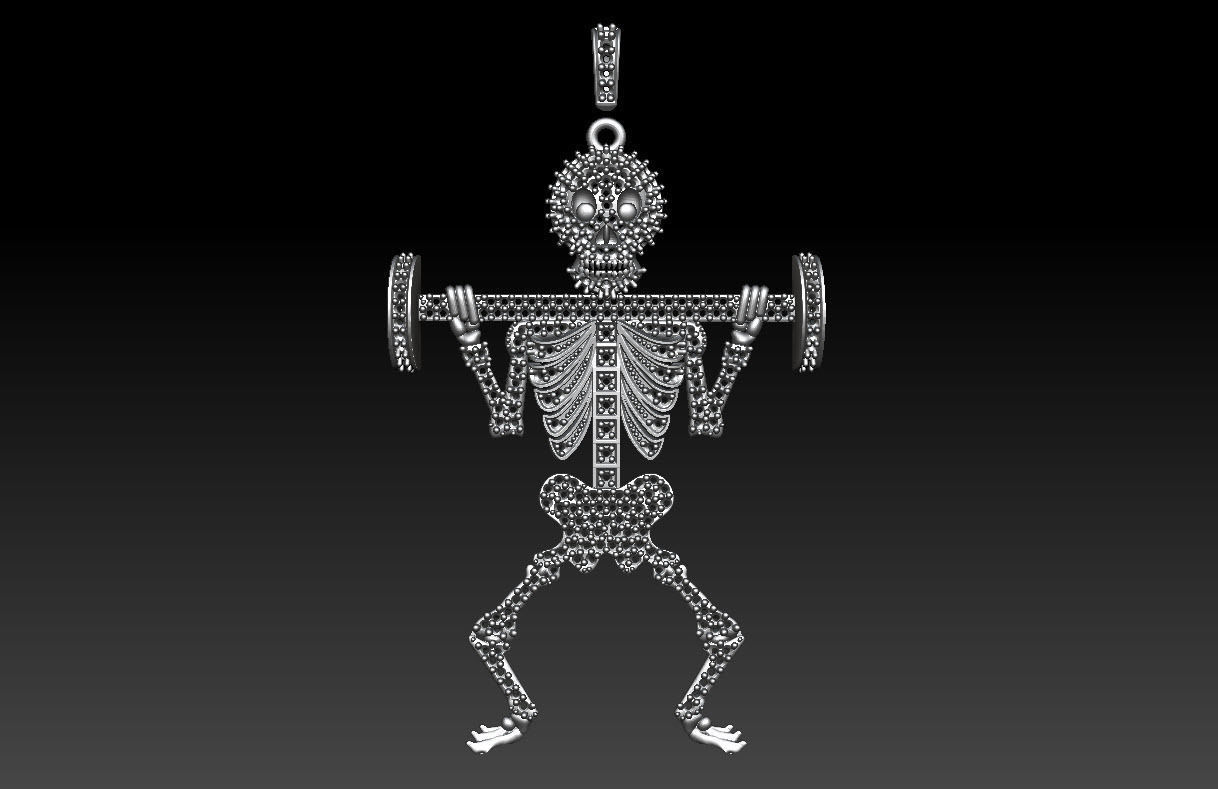 skull diamond bodybuilding 3D model 3D printable | CGTrader