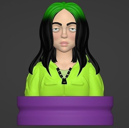 Billie Eilish 3D model 3D printable | CGTrader