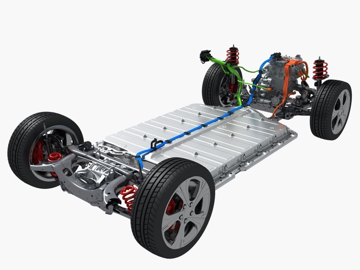 Electric SUV Chassis X-Ray 3D model | CGTrader