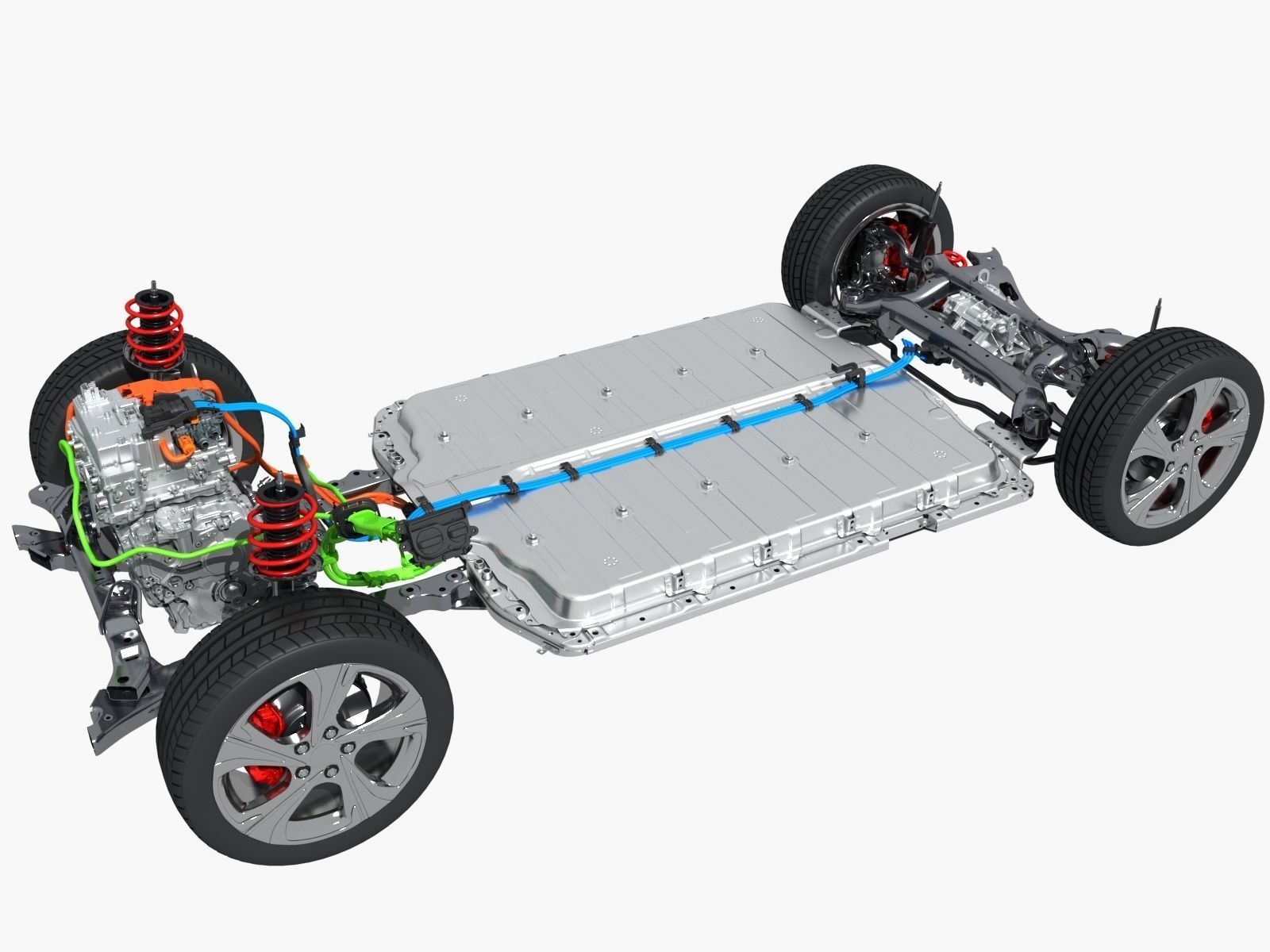 Electric Car Chassis X-Ray and SUV Chassis X-Ray 3D model | CGTrader