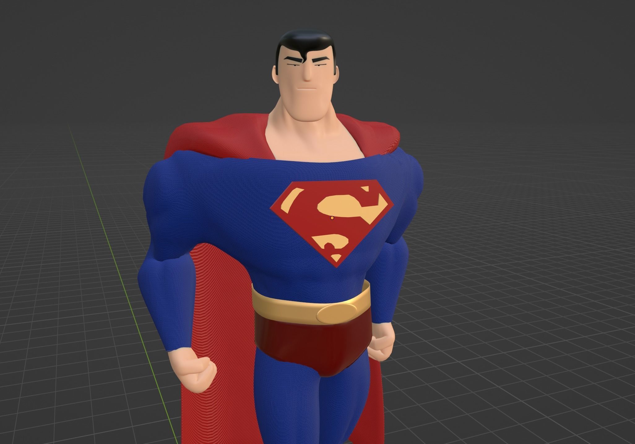 Superman - DC Animated Universe 3D model rigged | CGTrader