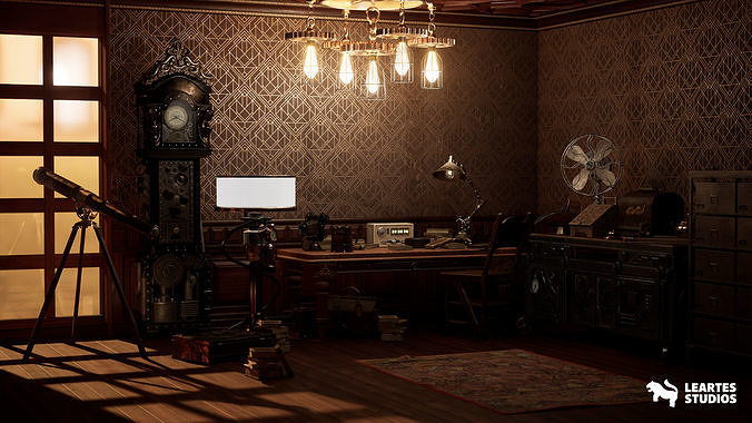 3D model Steampunk Interior Pack VR / AR / low-poly | CGTrader