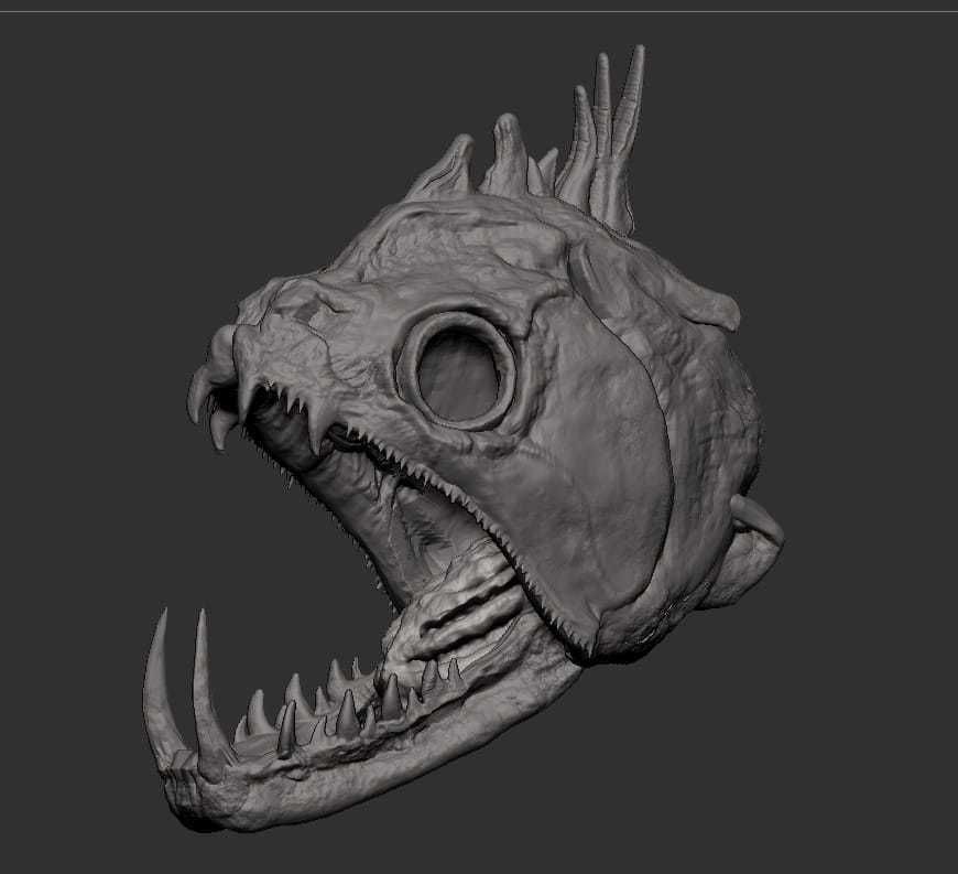 Payara Fish Vampire Fish Skull Head 3D model 3D printable | CGTrader