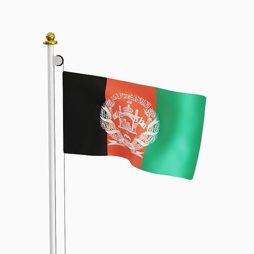 3D model Flag of the Afghanistan VR / AR / low-poly | CGTrader