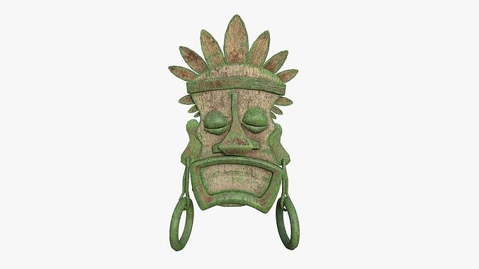 3D model Tribal Mask J09 Wood Mud - Costume Character Design VR / AR ...