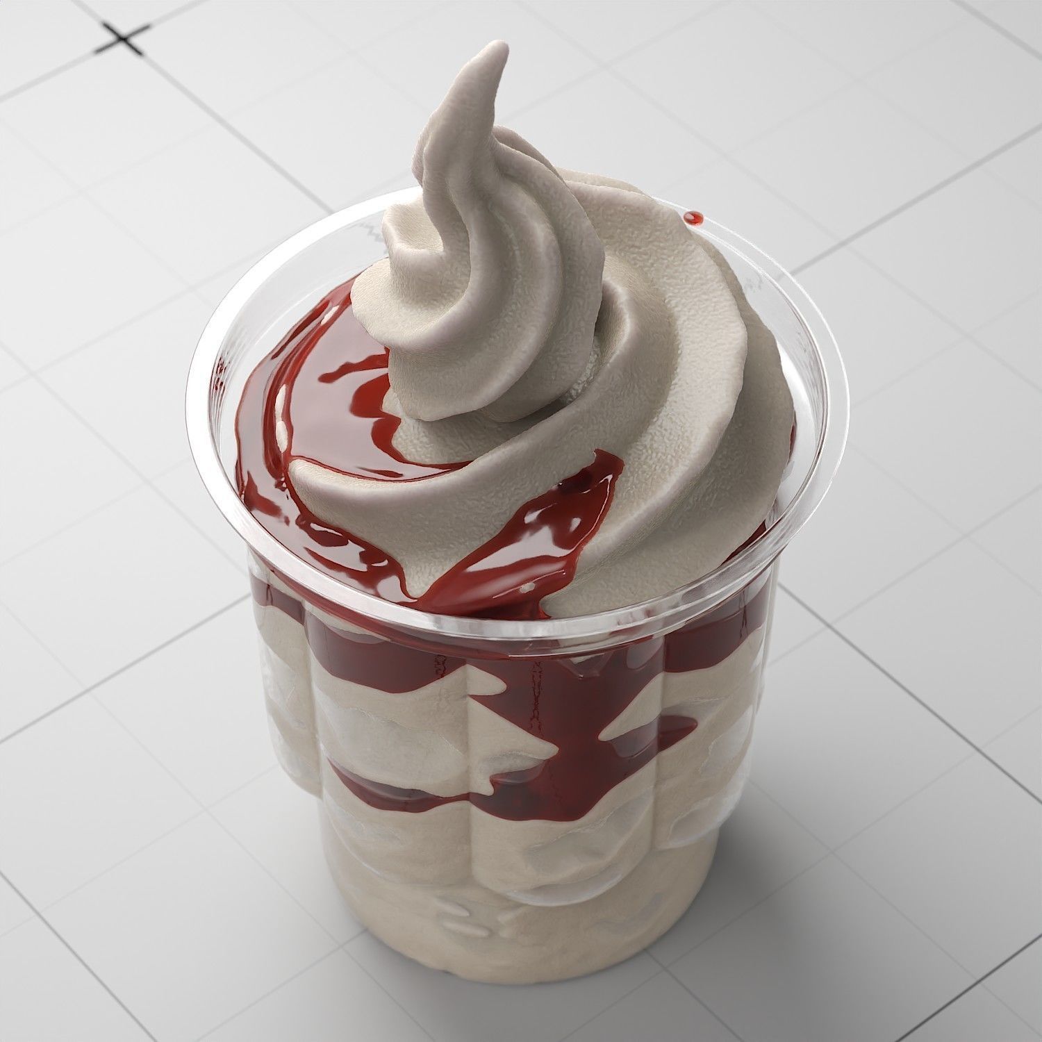 Soft Serve Sundae Ice Cream 3D model | CGTrader