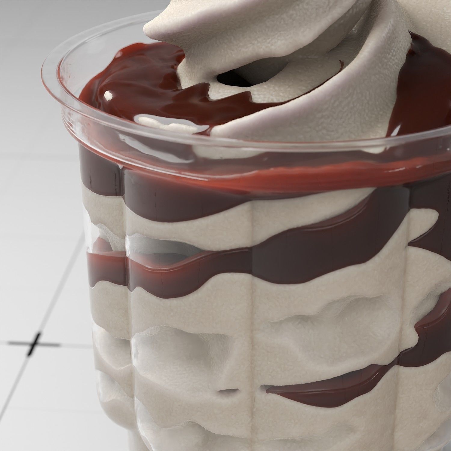 Soft Serve Sundae Ice Cream 3D model | CGTrader