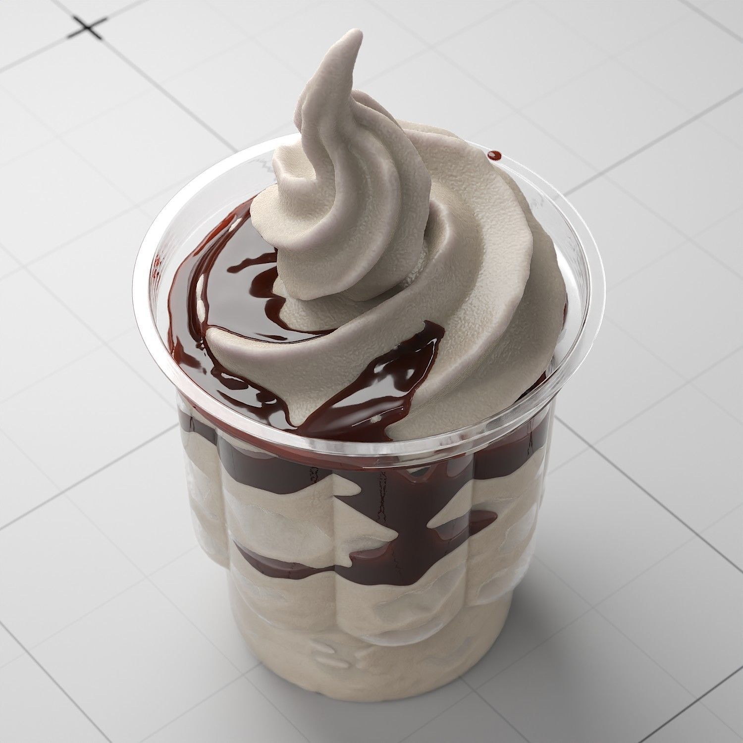 Soft Serve Sundae Ice Cream 3D model | CGTrader