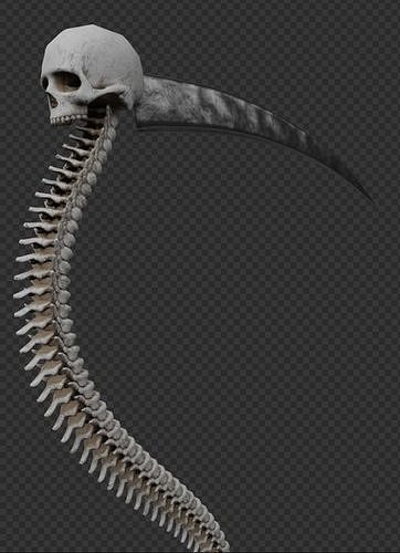 3D model Death Scythe made with Bones VR / AR / low-poly | CGTrader
