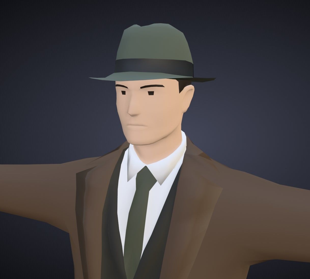 3D model Stylized Detective Optimised Version VR / AR / low-poly | CGTrader