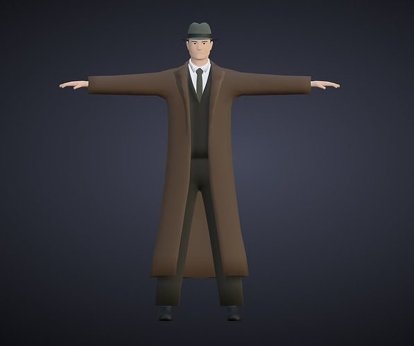 3D model Stylized Detective Optimised Version VR / AR / low-poly | CGTrader