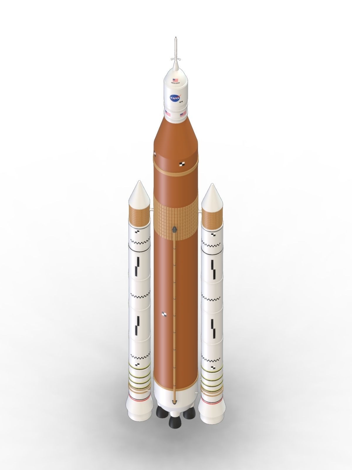 SLS Block 1 Rocket 3D model | CGTrader