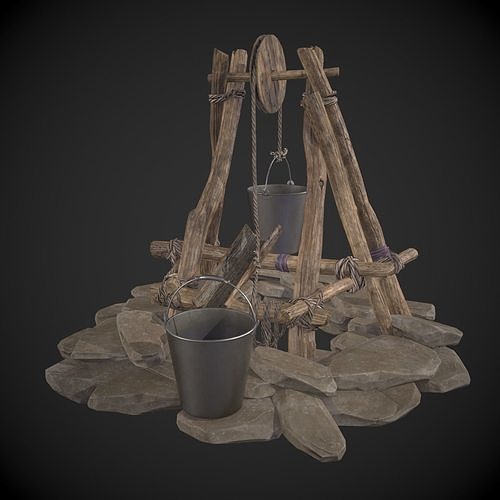 3D model Primitive Makeshift Well VR / AR / low-poly | CGTrader