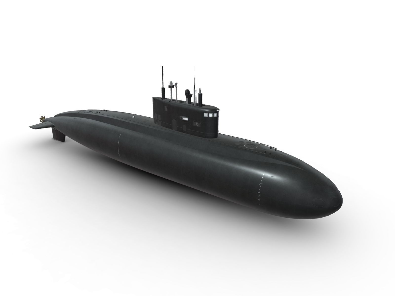 Kilo Class Submarine 3D model | CGTrader