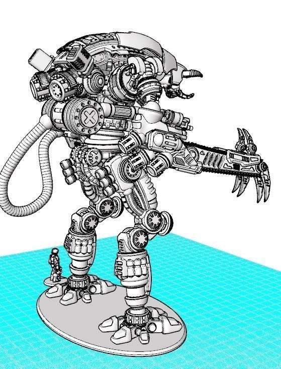 Cazador Double Chain Weapons And Heavy Flame Cannon-Separate 3D model ...