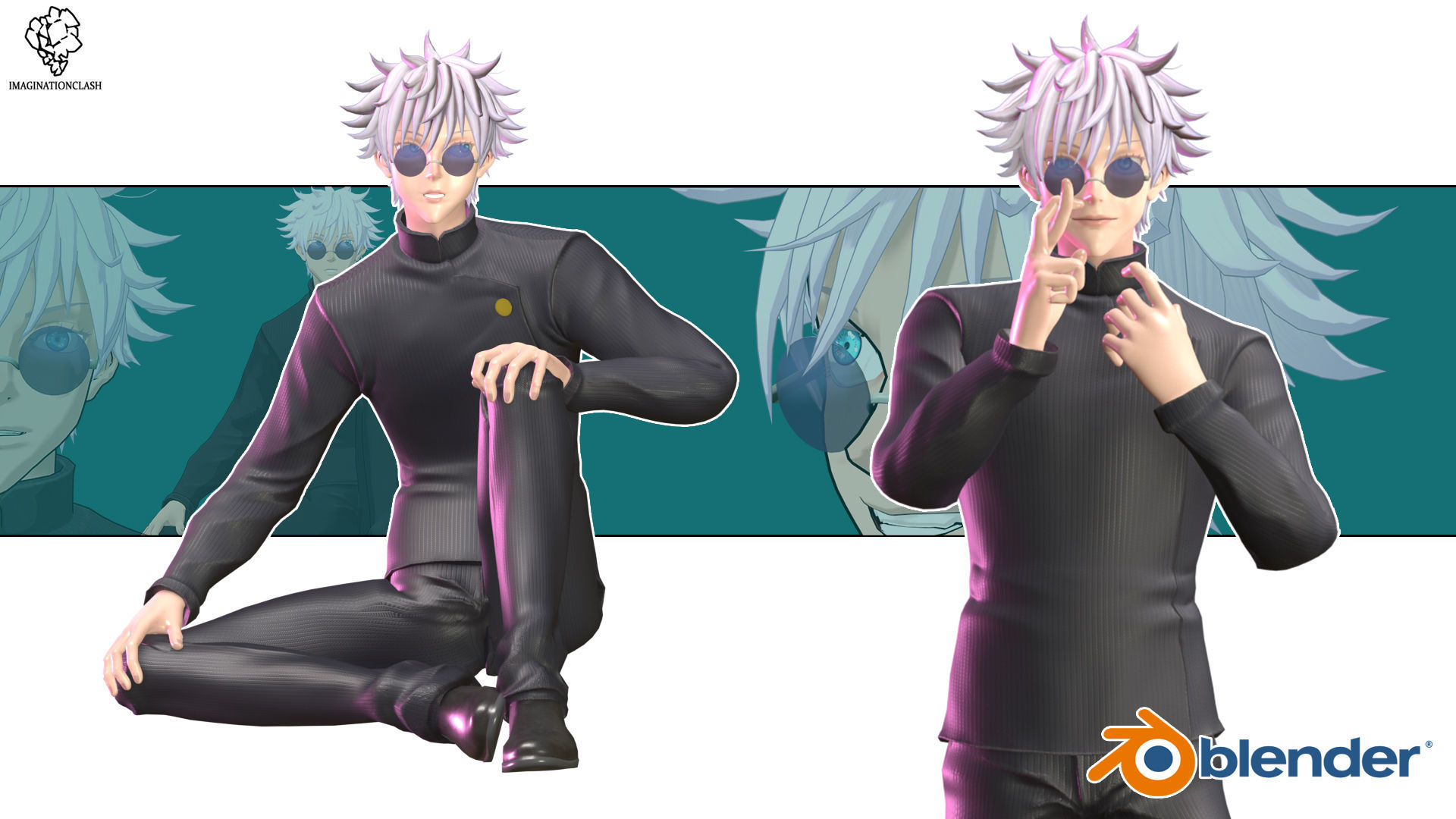 Gojo Satoru 3D model rigged | CGTrader