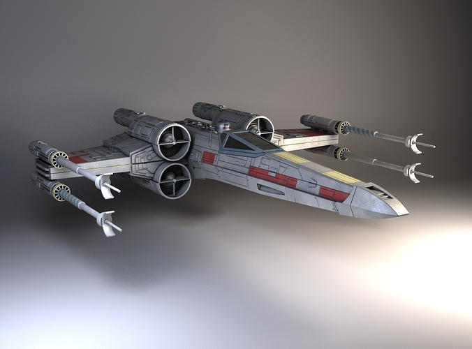 Star Wars X-Wing Fighter 3D Model MAX OBJ 3DS FBX C4D LWO LW LWS ...