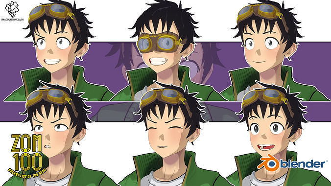 Akira Tendo 3D model rigged | CGTrader