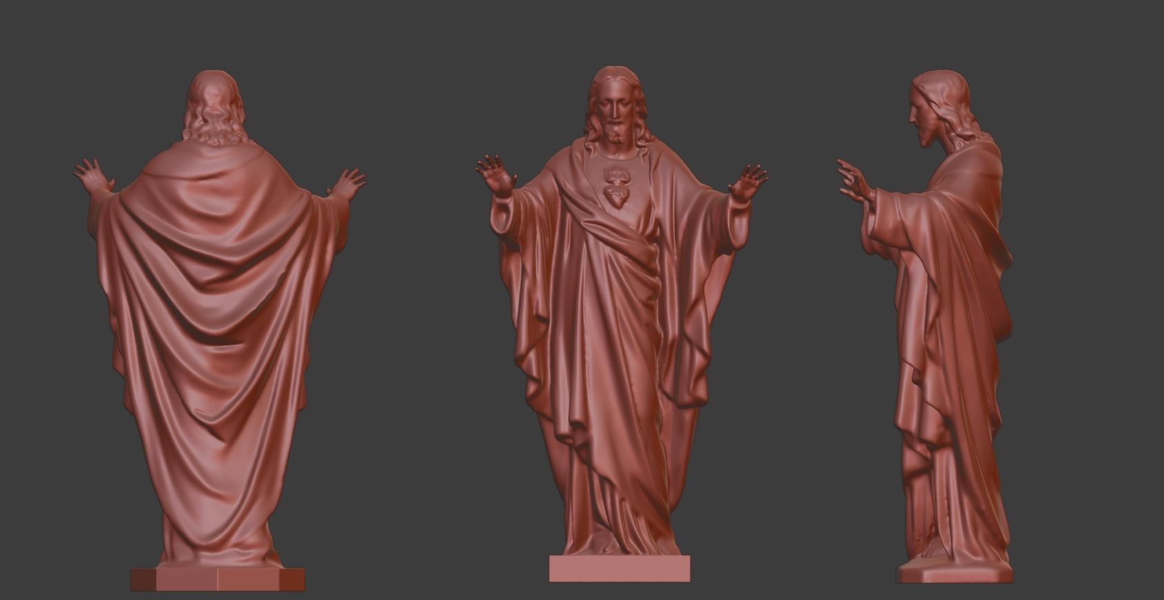 Jesus statue for 3D print 3D model 3D printable | CGTrader