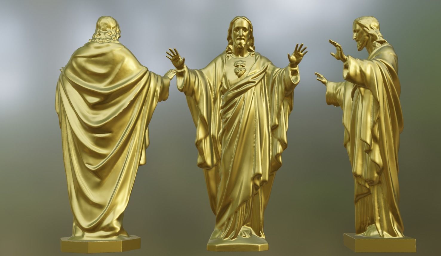 Jesus statue for 3D print 3D model 3D printable | CGTrader