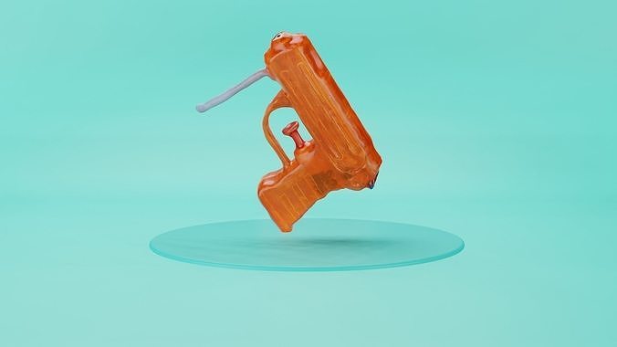Orange Water Gun 3D model | CGTrader