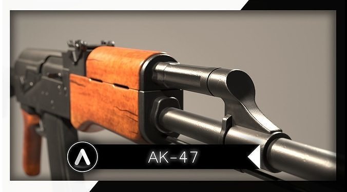 3D model Ak47 high quality weapon model VR / AR / low-poly | CGTrader