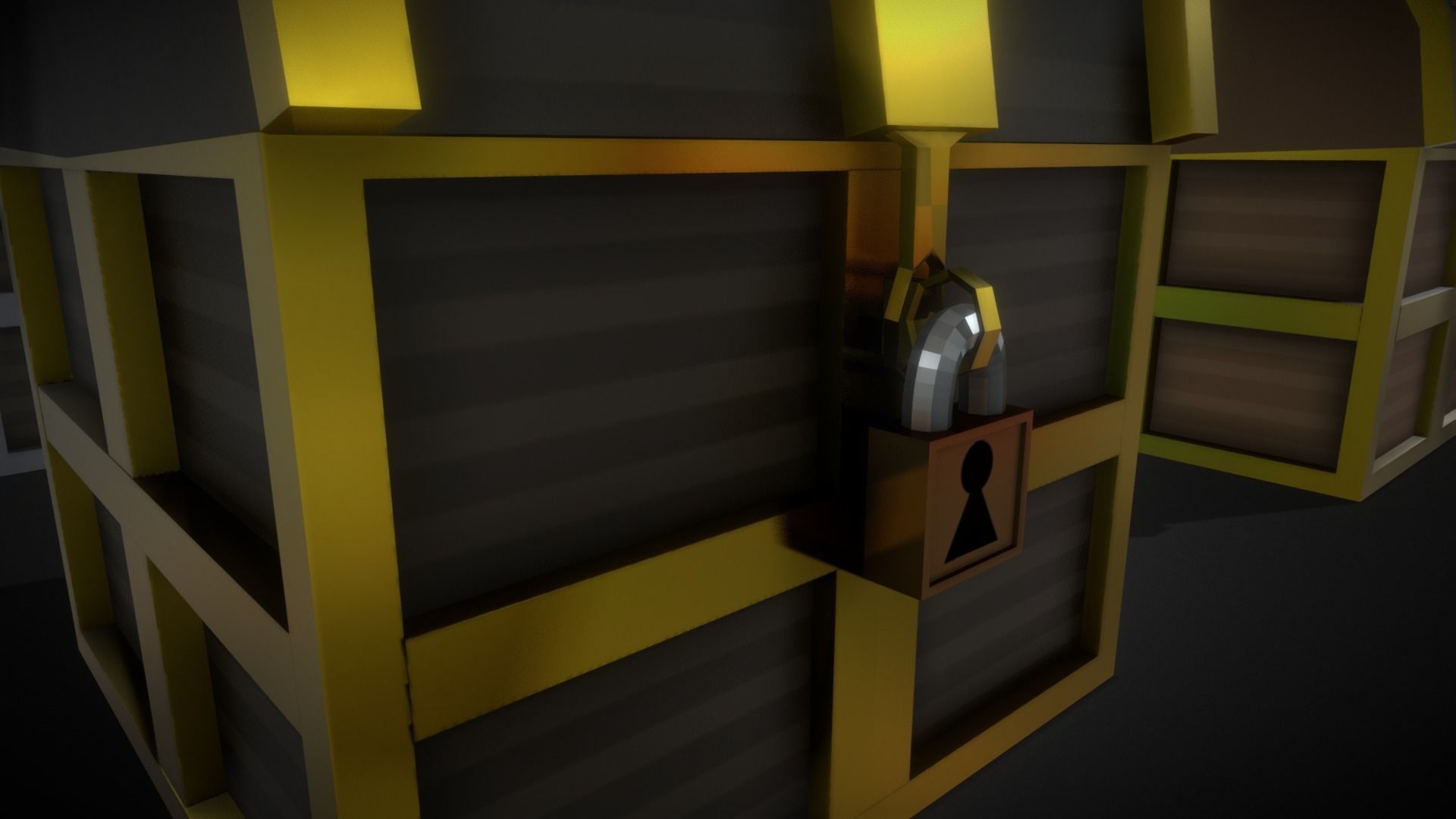 3D model Low Poly Chests Bronze SIlver and Gold pack VR / AR / low-poly ...