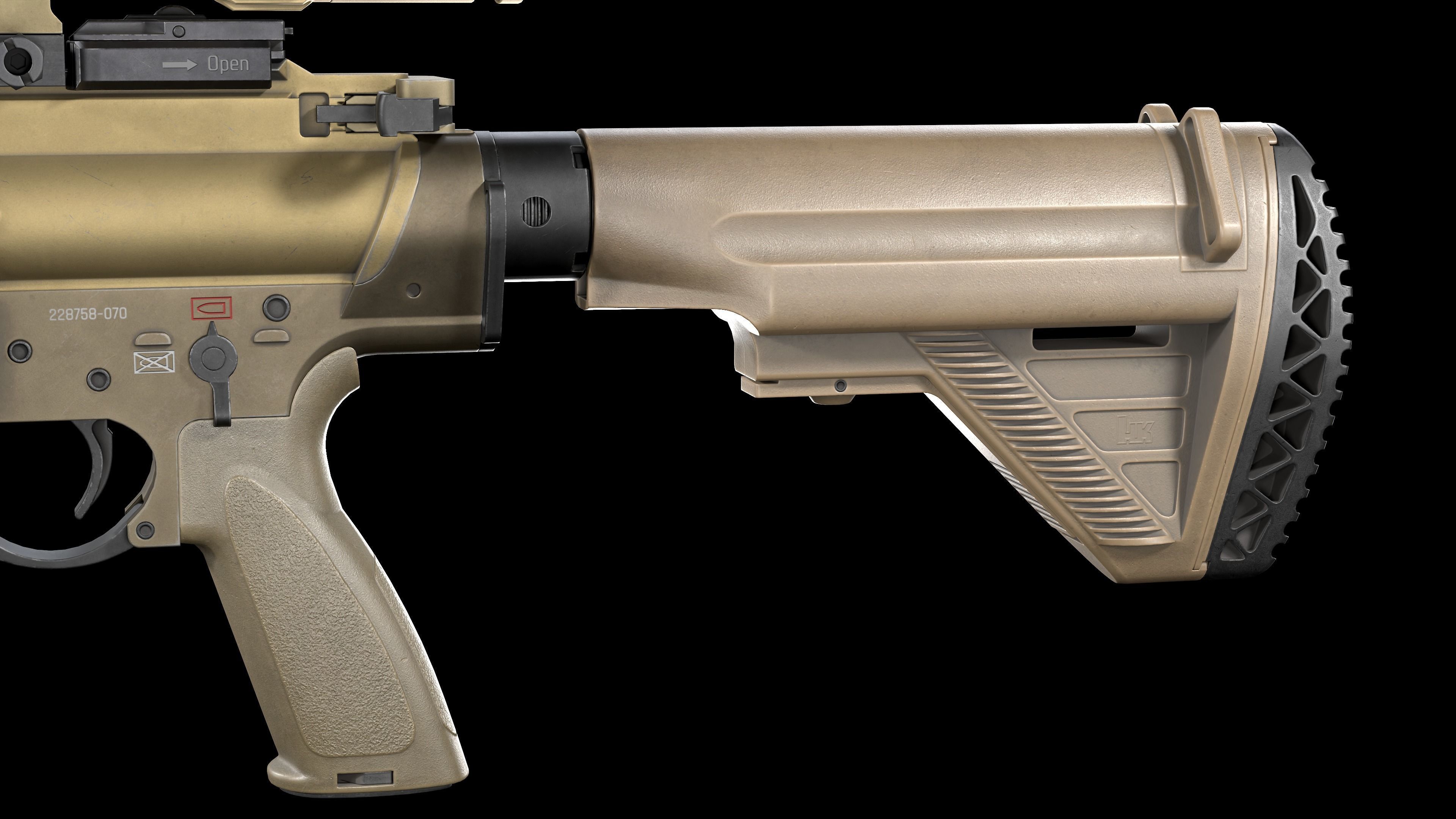 3D model Tactical Modular Sniper Rifle HK G28 patrol VR / AR / low-poly ...