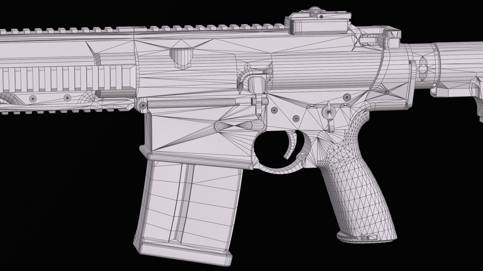 3D model Modular Sniper Rifle HK G28 standart VR / AR / low-poly | CGTrader