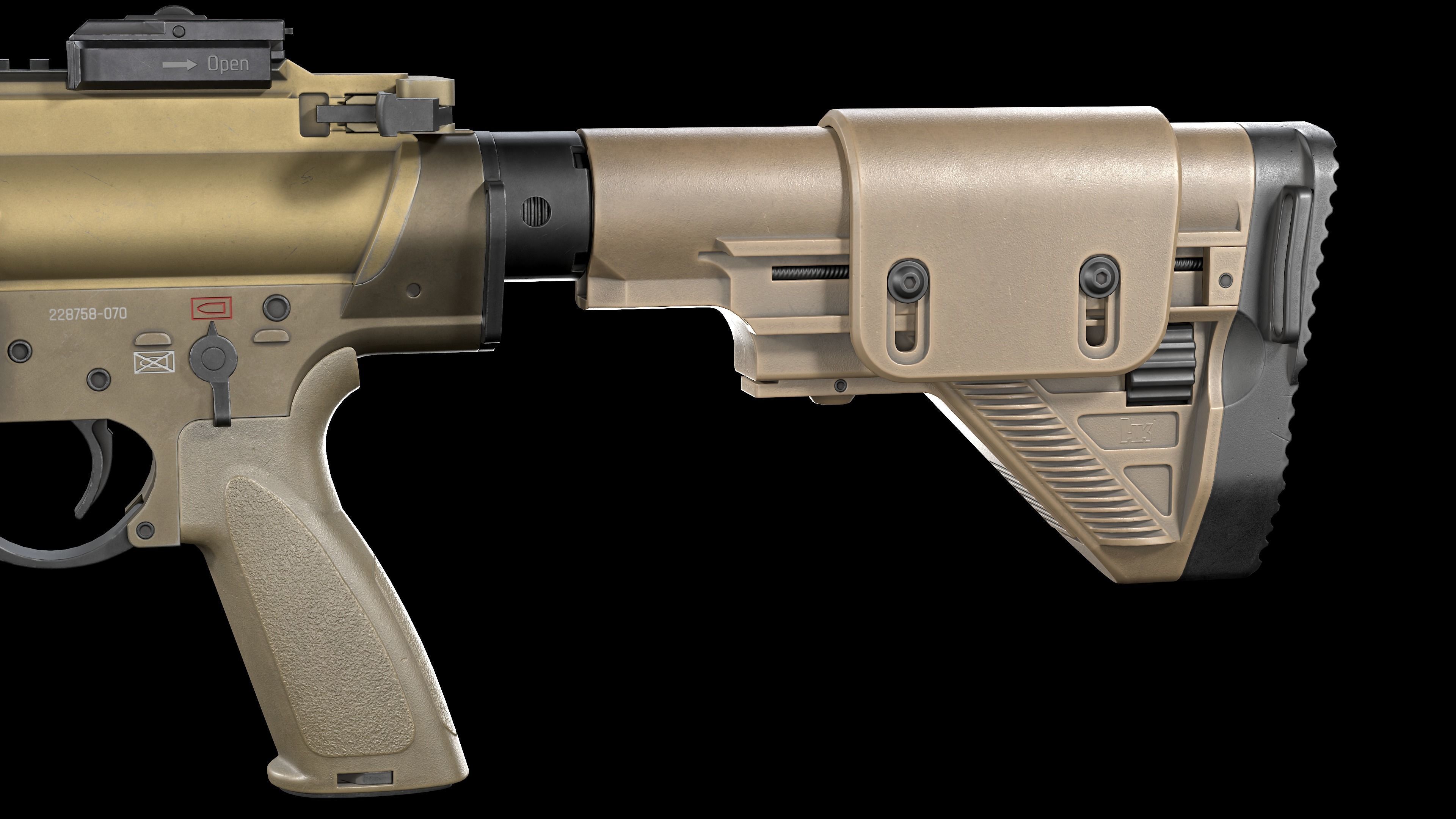 3D model Modular Sniper Rifle HK G28 standart VR / AR / low-poly | CGTrader