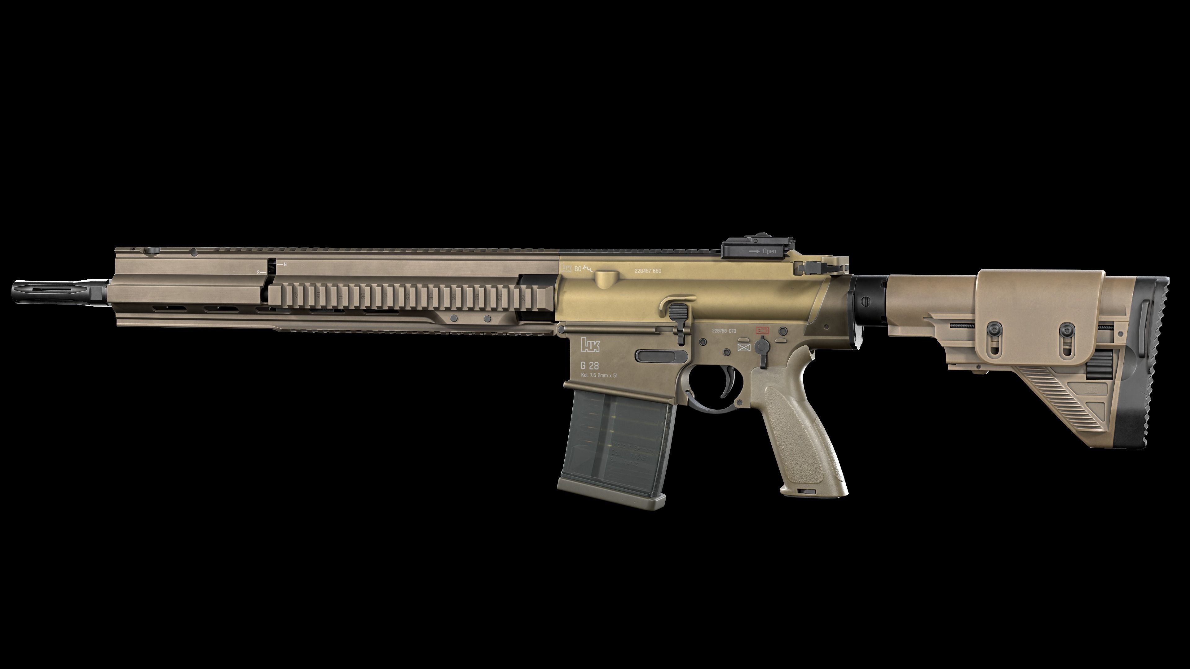 3D model Modular Sniper Rifle HK G28 standart VR / AR / low-poly | CGTrader