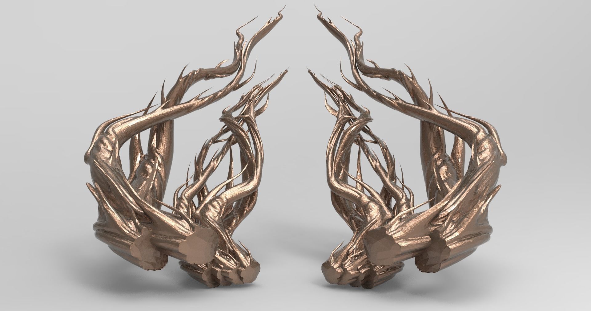 Grand gold Ivy Branches 3D model | CGTrader