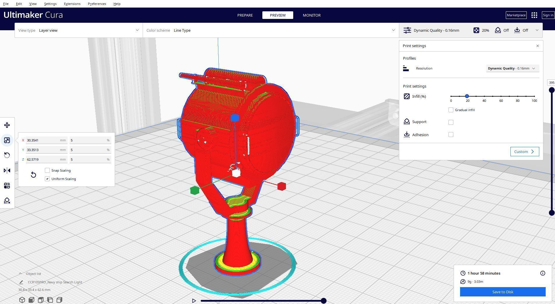 Printable Navy Searchlight 3D model 3D printable | CGTrader