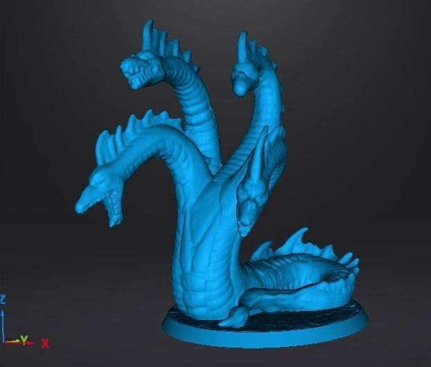 LERNAEAN HYDRA MINIATURE MODEL FOR FANTASY GAMES DND RPG 3D model 3D ...