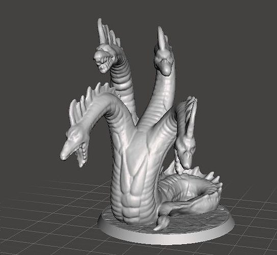 LERNAEAN HYDRA MINIATURE MODEL FOR FANTASY GAMES DND RPG 3D model 3D ...