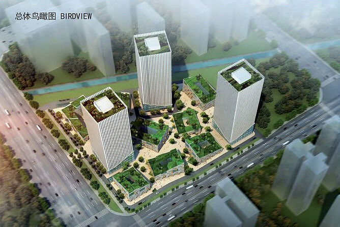 SU model of high-tech zone office building 3D model | CGTrader